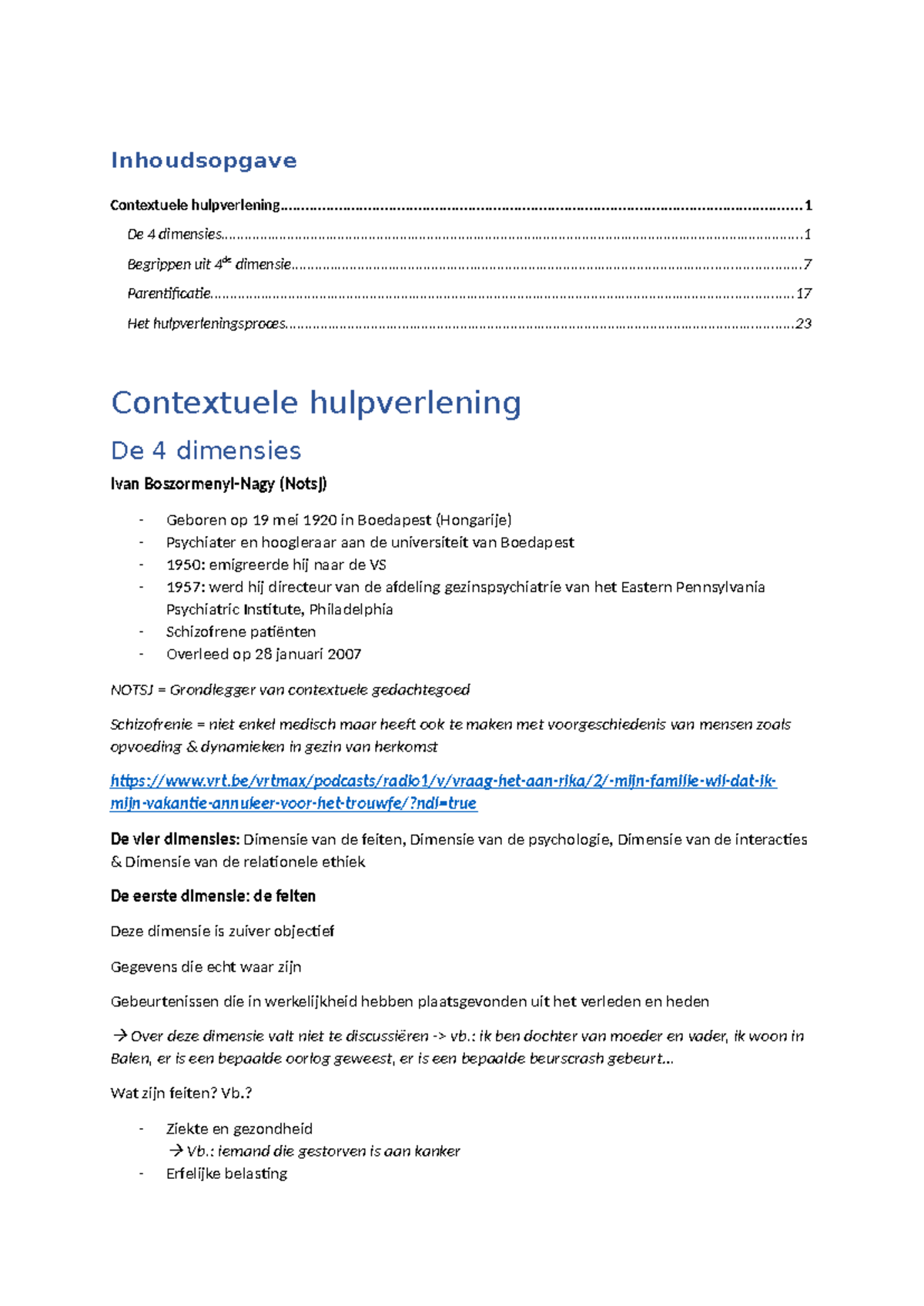 Contextuele Hulpverlening: De 4 Dimensies en Loyaliteiten in Relaties ...