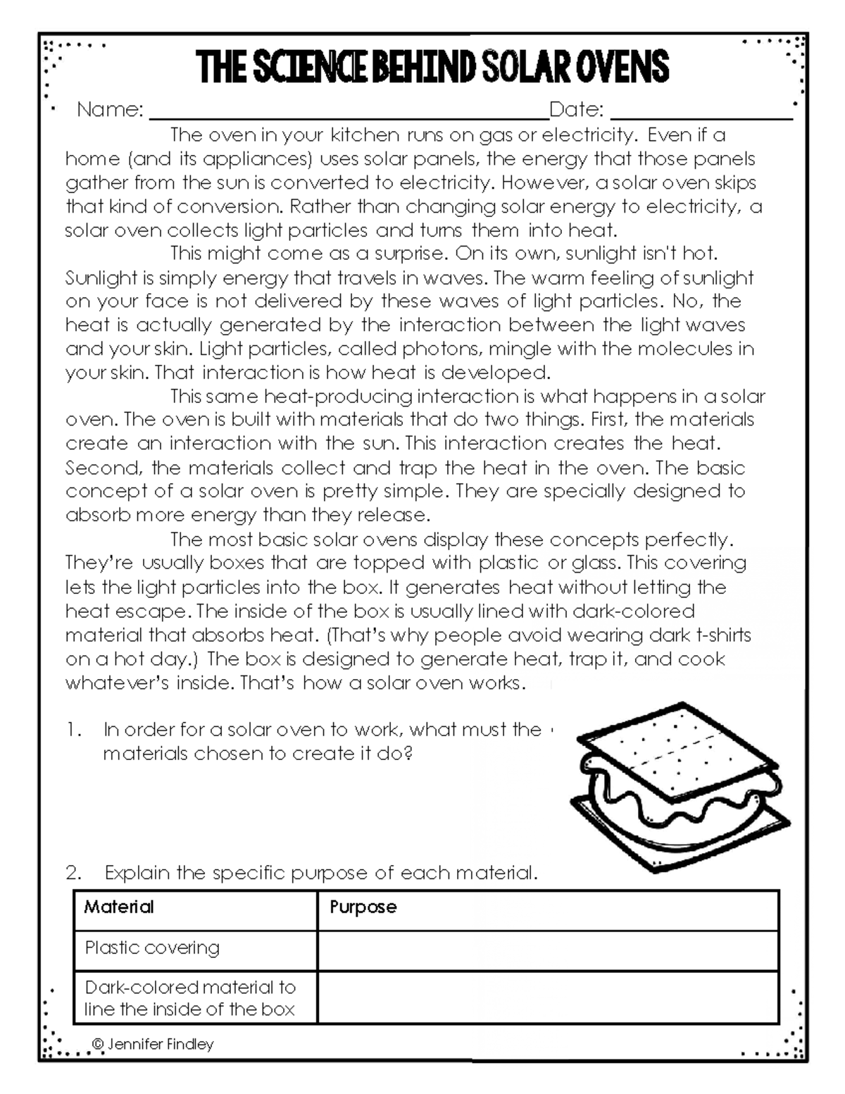 Solar Oven Project: Understanding Solar Energy & Heat Transfer - Studocu