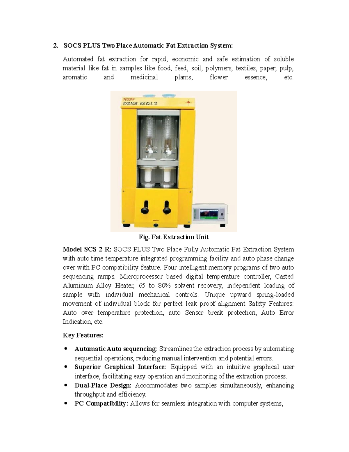 Project Part 2 (SOCS PLUS Two Place Automatic Fat Extraction System ...