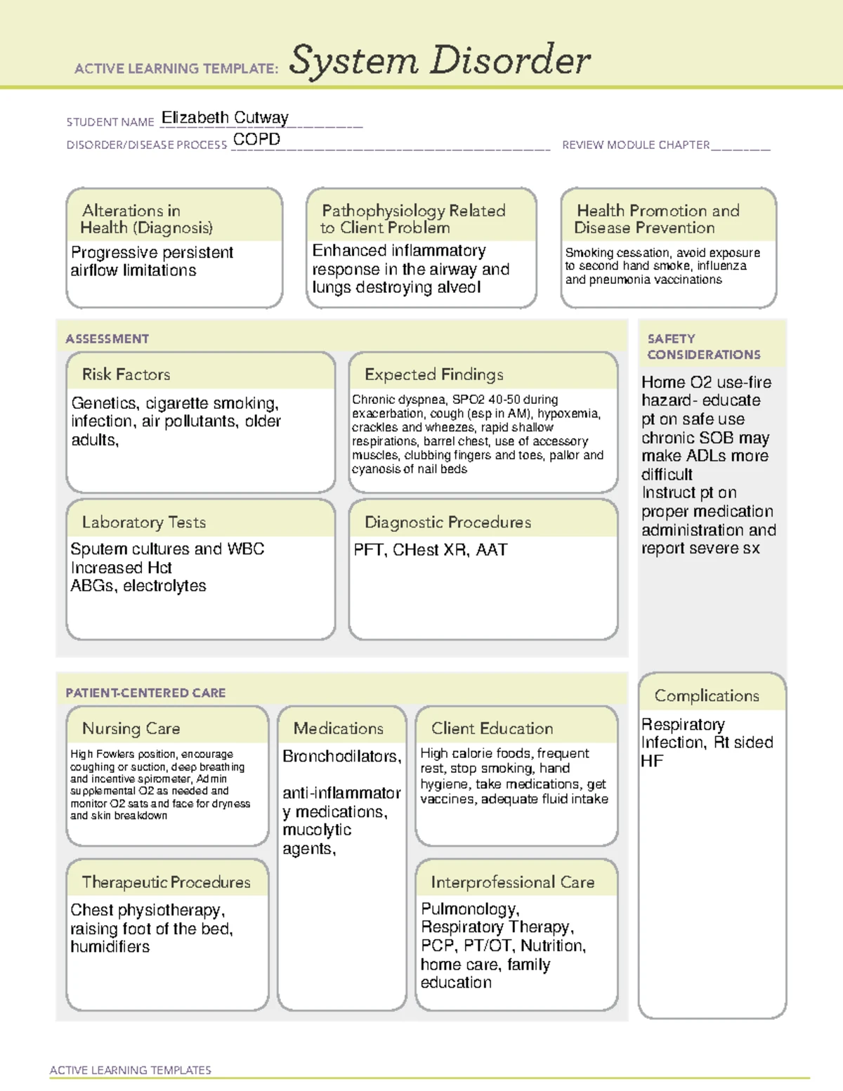 ATI asthma template System Disorder - System Disorder ACTIVE LEARNING ...
