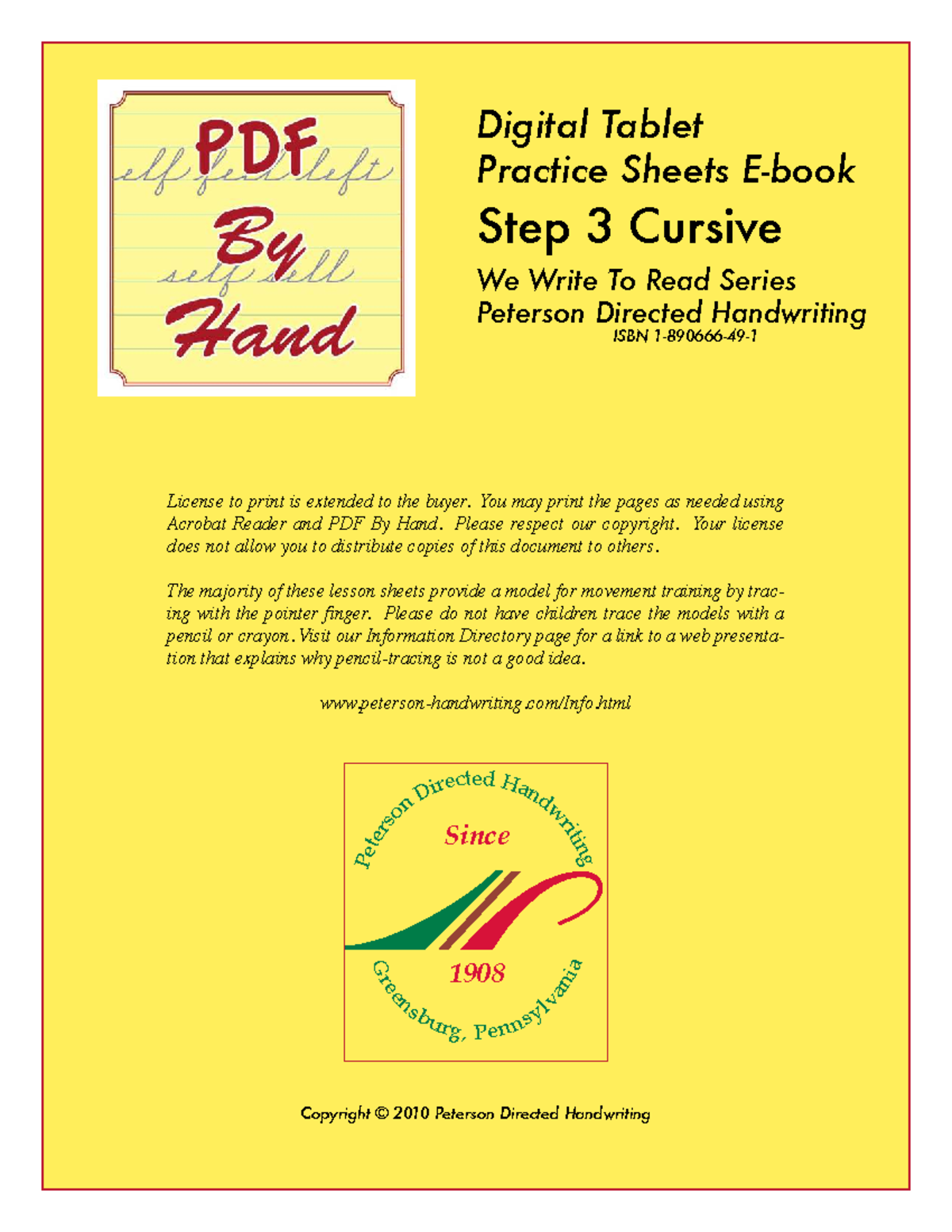 Peterson Directed Handwriting Cursive Practice Sheets Step 3 - Studocu