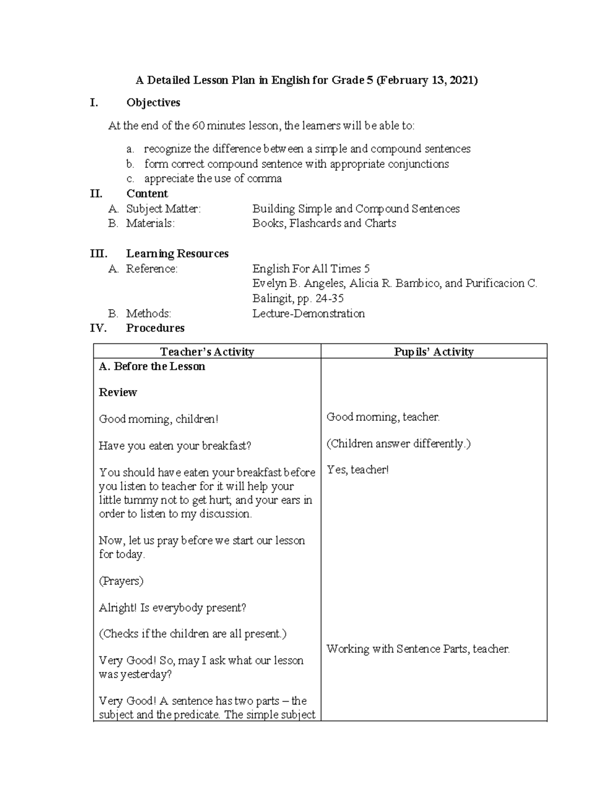 DLP 2 - Guide in teaching - A Detailed Lesson Plan in English for Grade ...