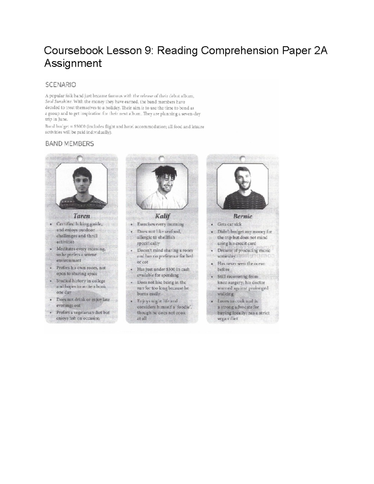 AICE CBL 9 Paper 2A Assignment: Reading Comprehension Annotations - Studocu
