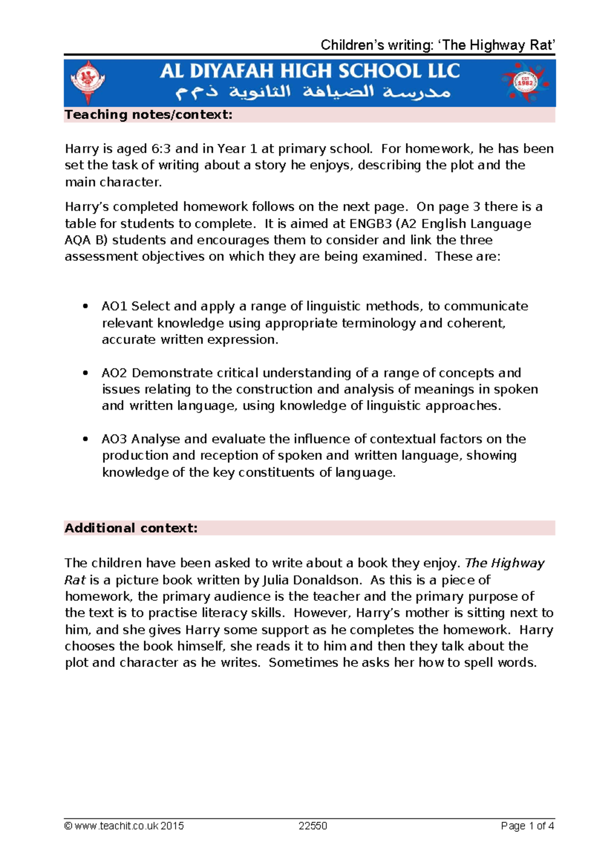 Child Language Acquisition (CLA) Essay - ENGB3 Analysis - Studocu