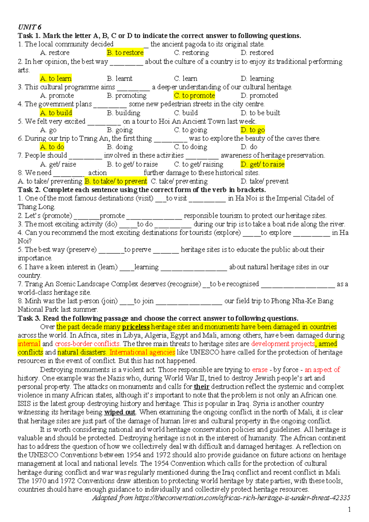 Revision UNIT 6-10 - Comprehensive Study Guide for Exam Preparation ...