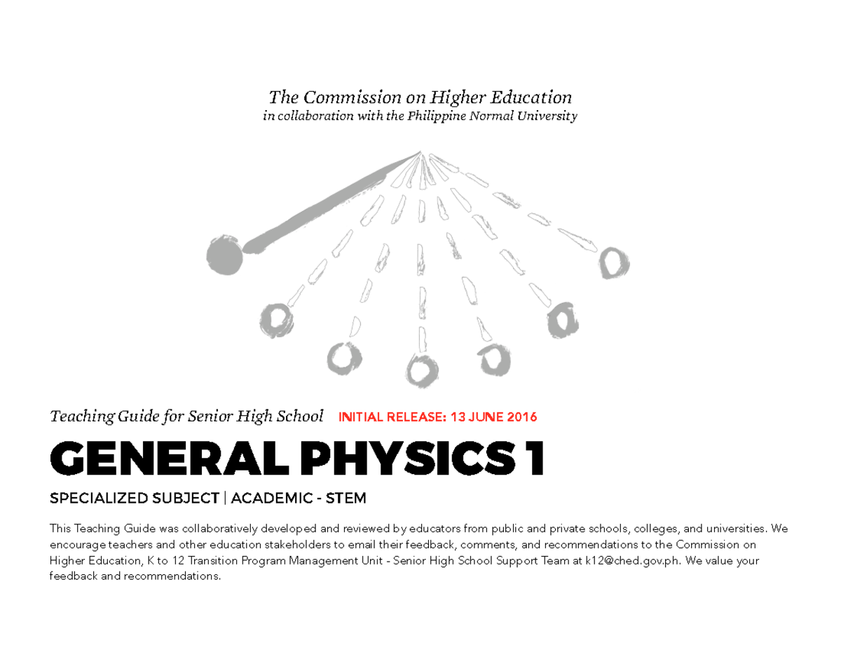 Teaching Guide for SHS General Physics 1 (TG | STEM) - Studocu