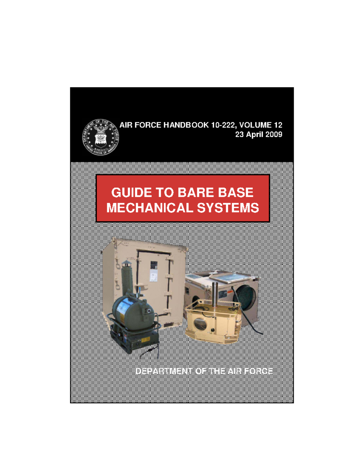AFH 10-222 Volume 12: Guide to Bare Base Mechanical Systems - Studocu