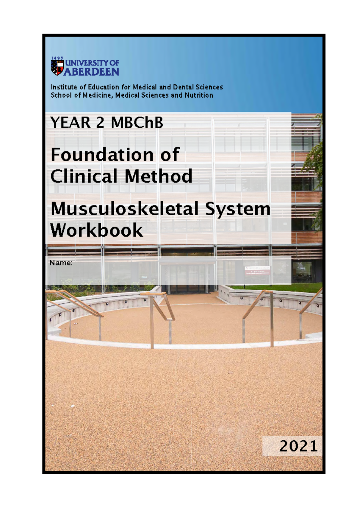 MSK Workbook: OSCE Guide for Year 2 MBChB Exam Prep - Studocu
