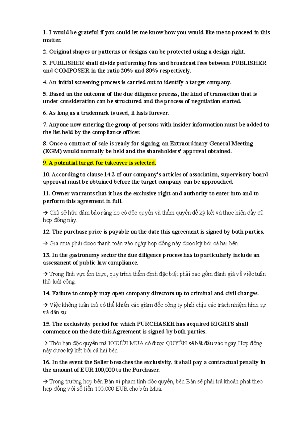 Legal Terms and Conditions Translation - Dịch - dfghj - Studocu