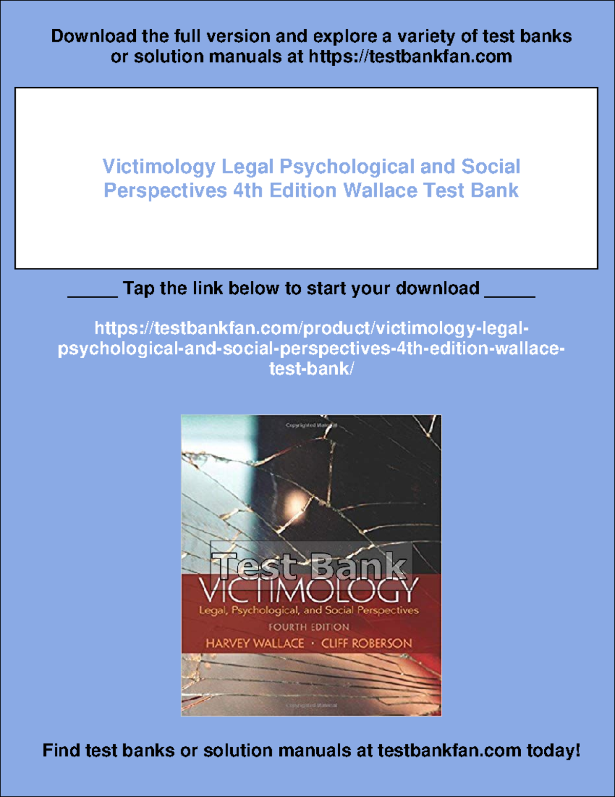 Victimology Legal, Psychological & Social Perspectives 4th Ed. Test ...