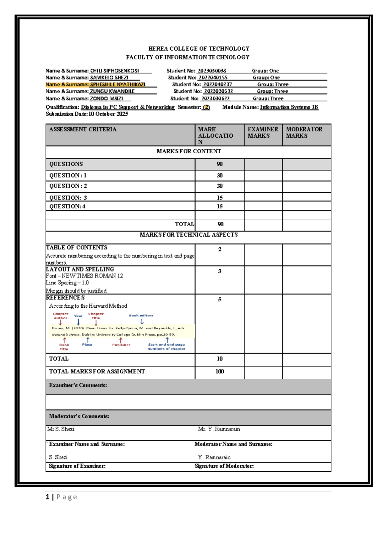 Information Systems Assignment 3B - Diploma in PC Support Networking - Studocu