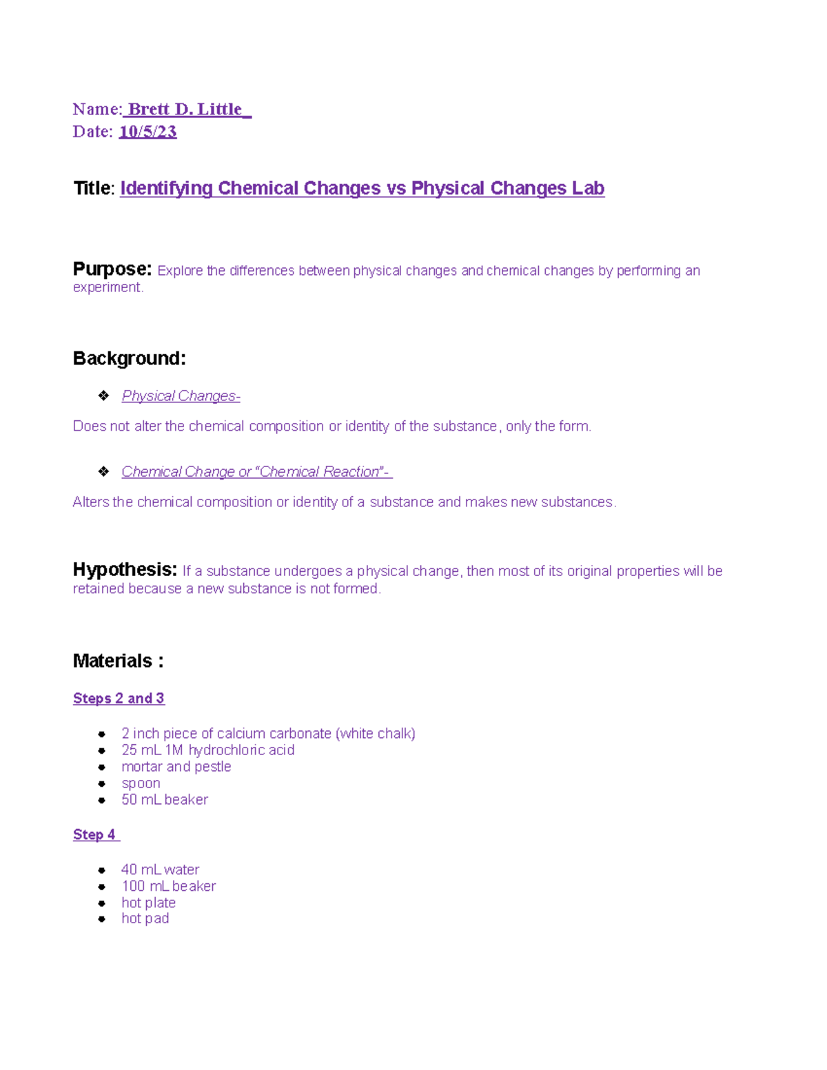 Lab Report Template - Brett Little - Name: Brett D. Little_ Date: 10/5 ...