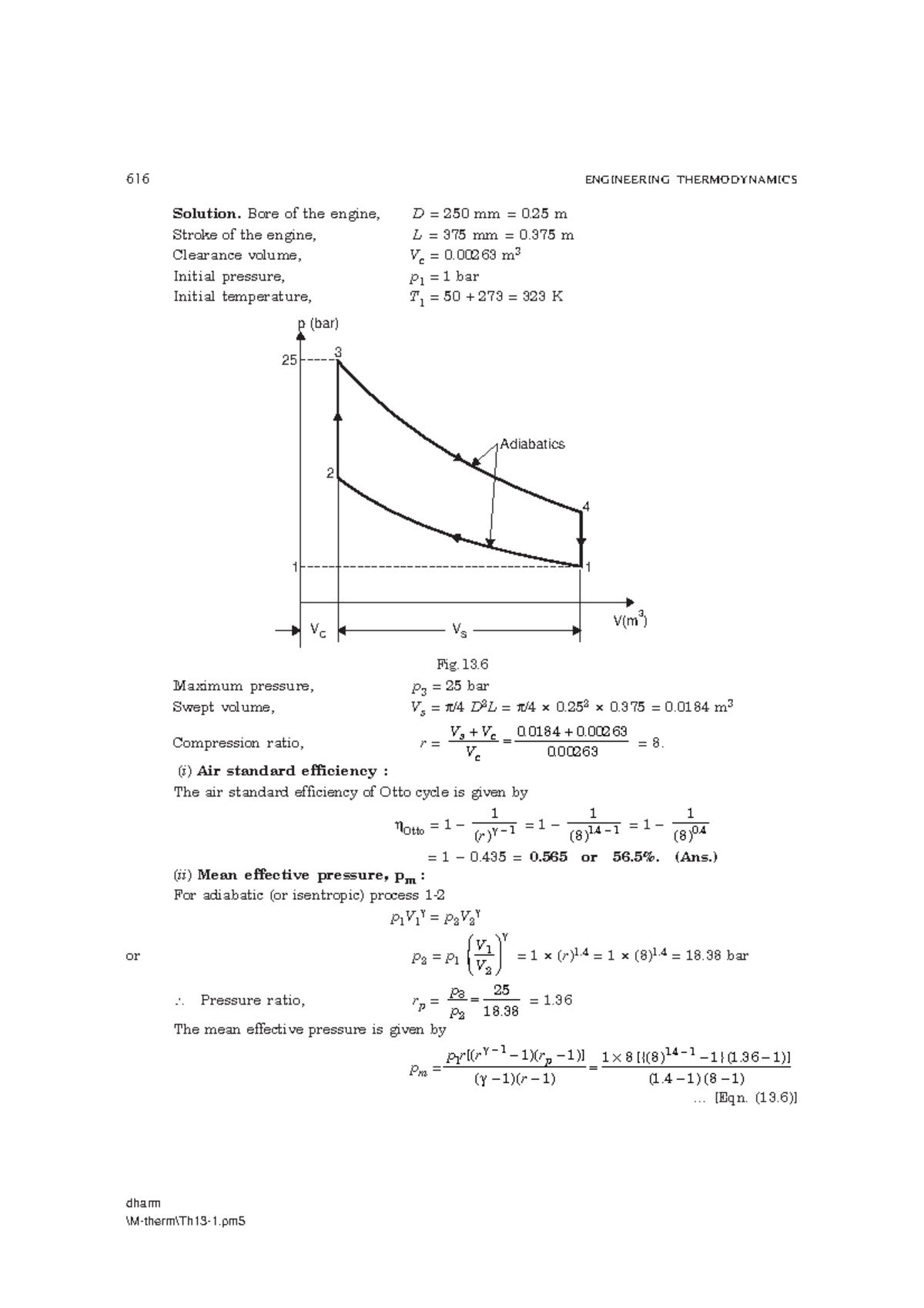 616 ENGINEERING THERMODYNAMICS Solutions: Otto Cycle Analysis - Studocu