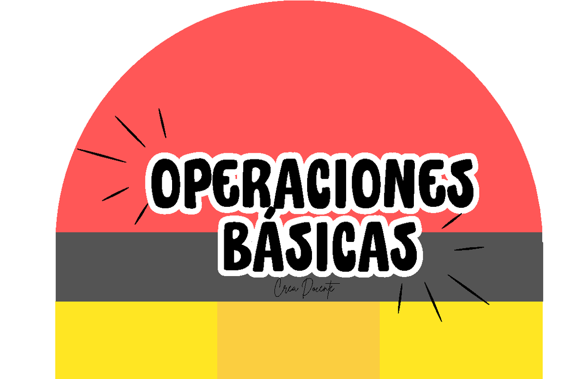 Operaciones basicas - cartel crea docente - OPERACIONES BÁSICAS ...