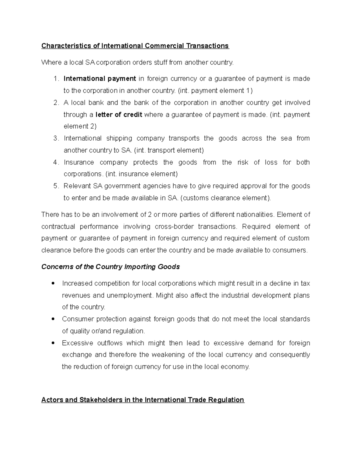 International Trade Law Test Prep: Key Concepts & Regulations - Studocu