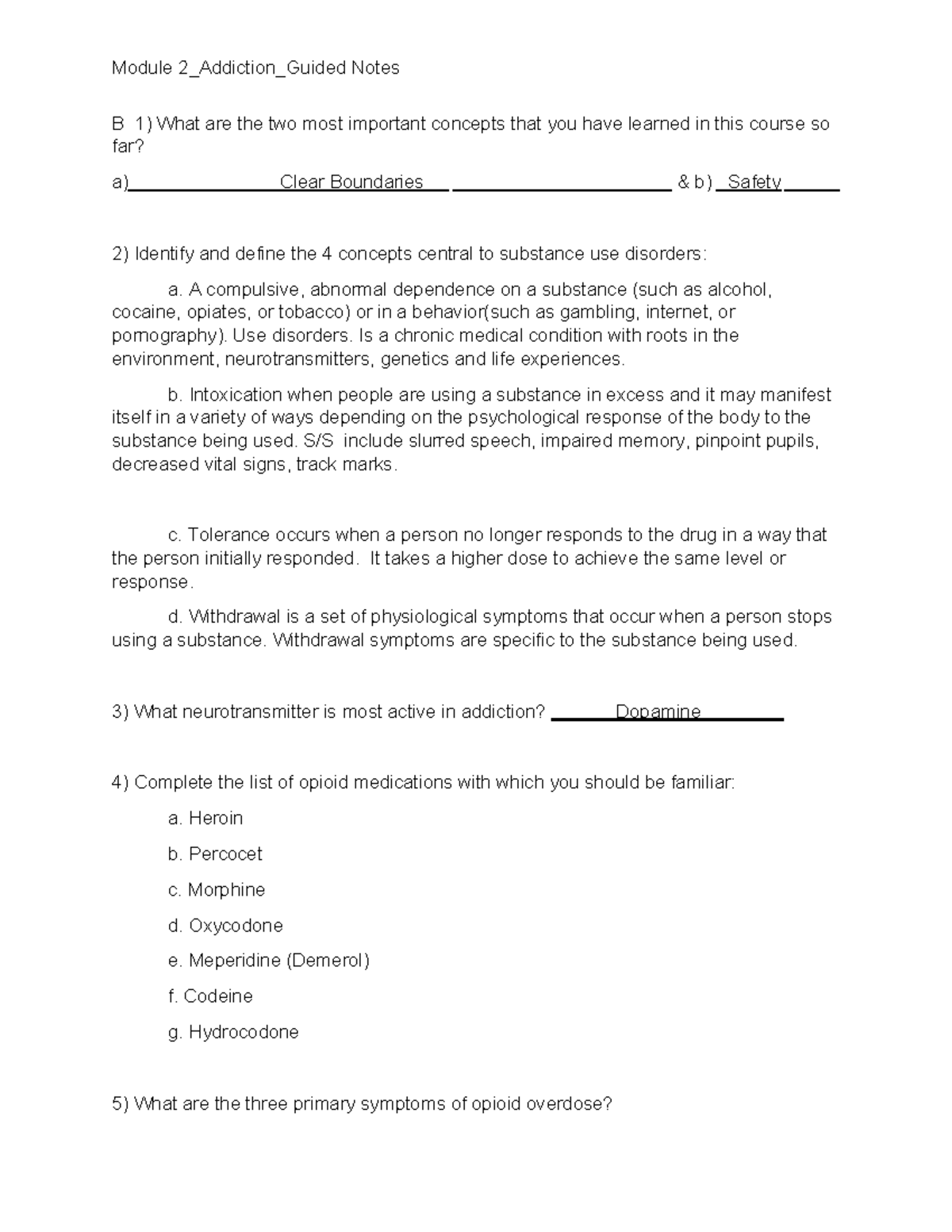 Guided Notes for Module 2: Understanding Addiction Concepts - Studocu