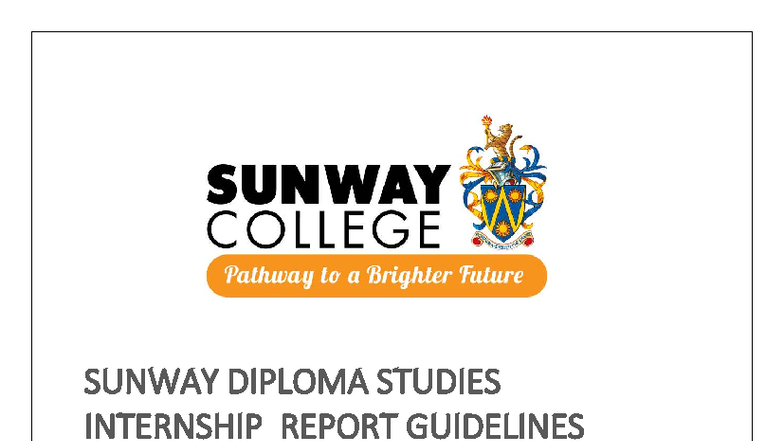 SDS Internship Report Guidelines: Template for 2025 - Studocu