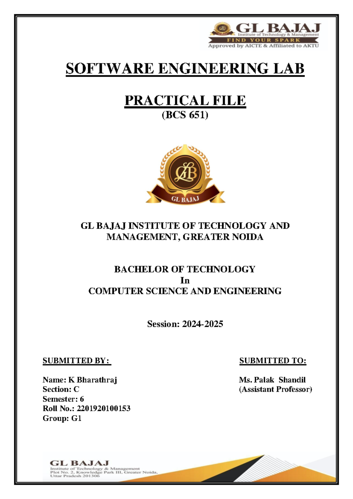 SE EXP1 - Software Engineering Lab Practical File 2024-2025 - Studocu