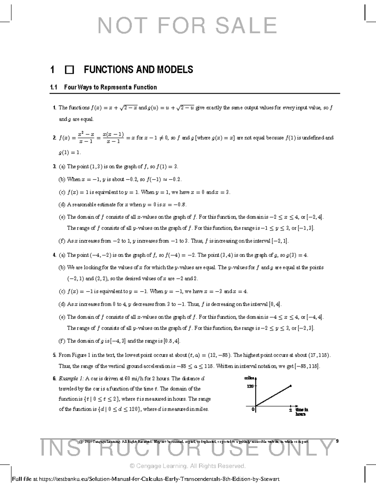 Functions and Models (MATH 101) - Chapter 1: Four Ways to Represent a ...