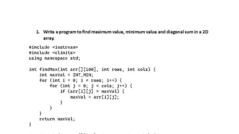 DS Lab File Sem-3: 2D Array & Stack Operations Program - Studocu