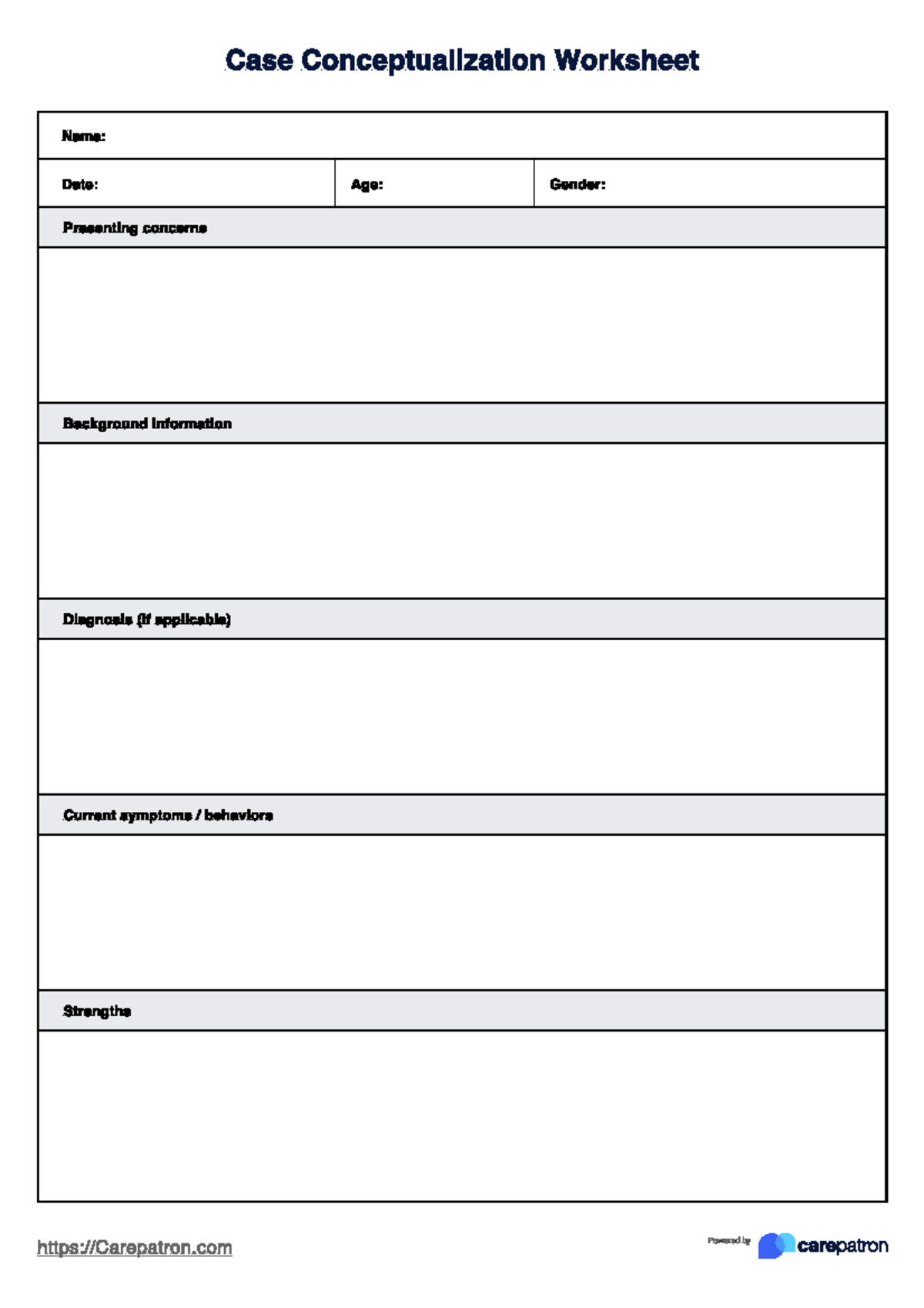 Case-conceptualization-worksheet - SBM301 - Name: Case ...