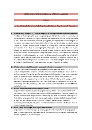 120-hour tefl certification course-answers to units 1 to 12 ...