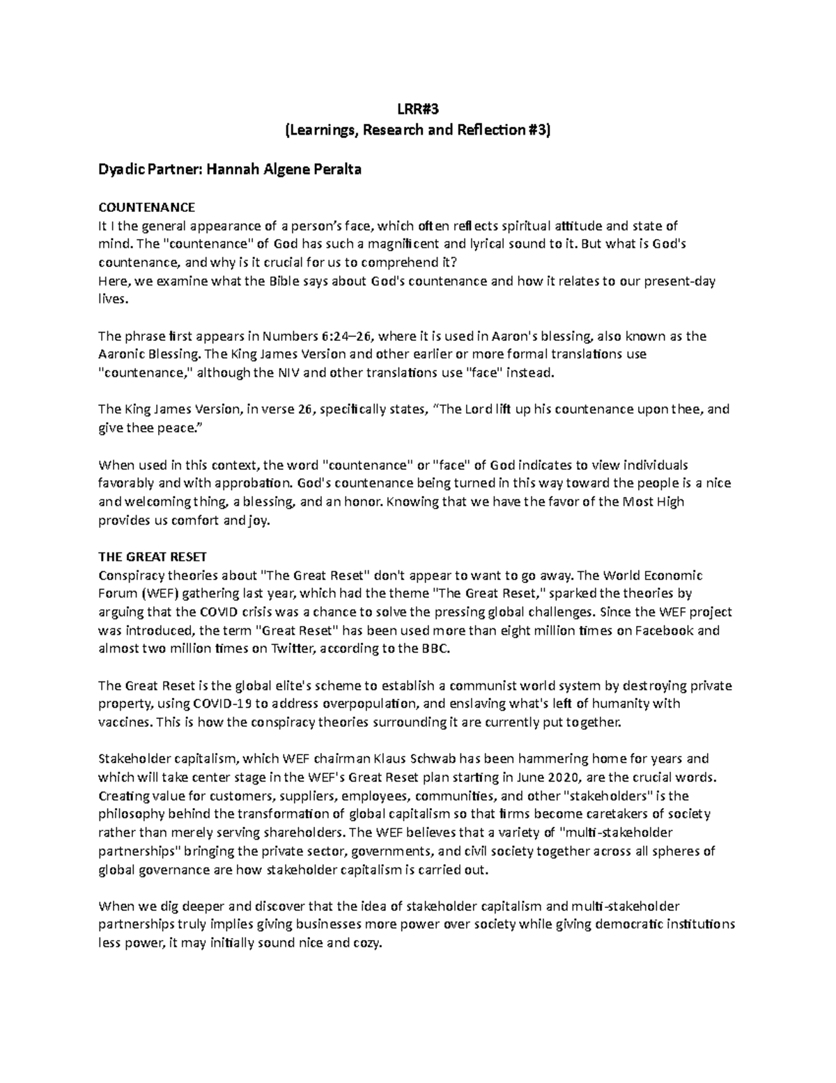 LRR#3 - Learning, Research and Reflection - LRR# (Learnings, Research ...