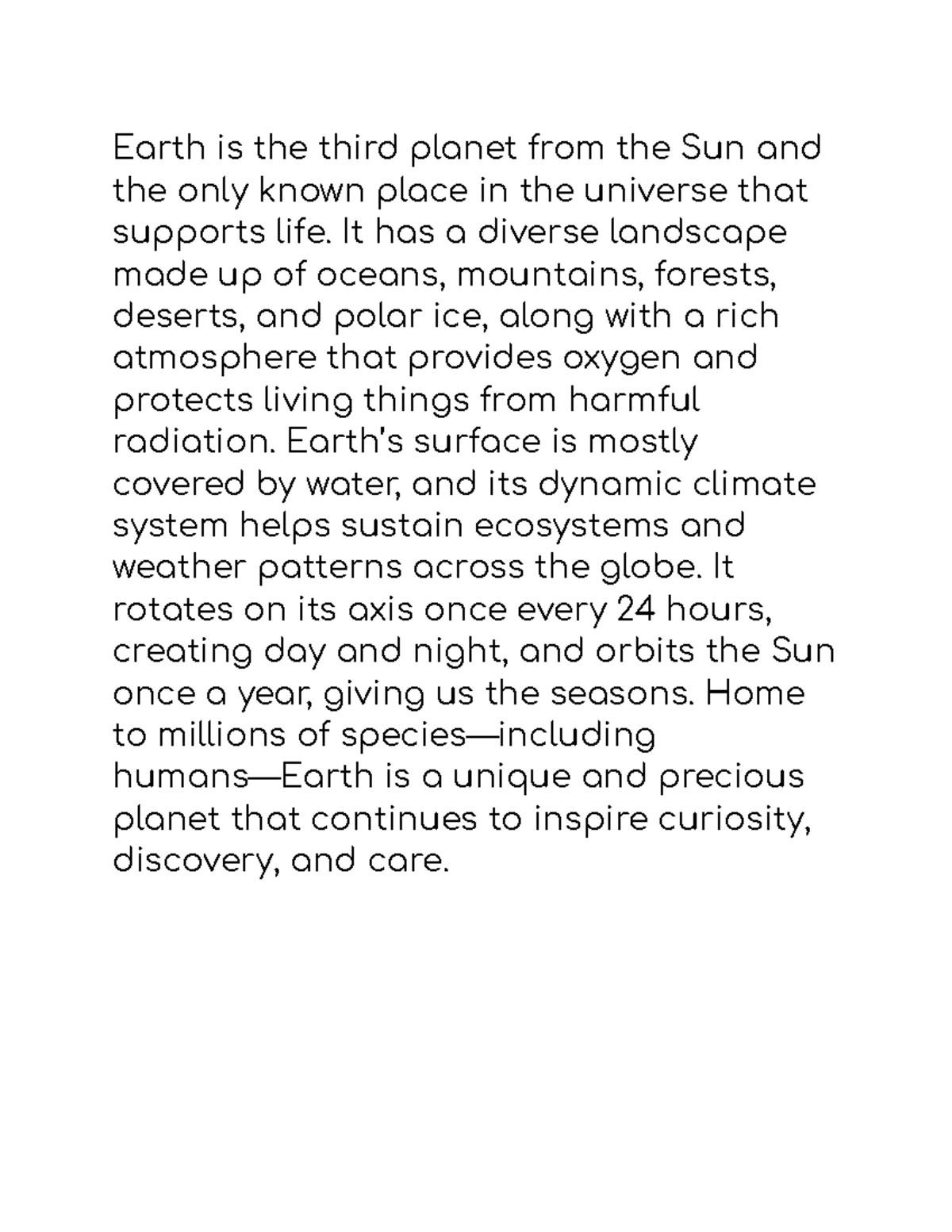 Earth - ignore - Earth is the third planet from the Sun and the only ...