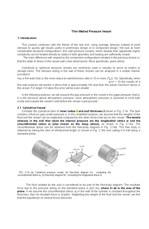 MECH 314 Unit 2 1 - Mechanics of deformable bodies lecture - UNIT II. SIMPLE STRAIN Overview In ...