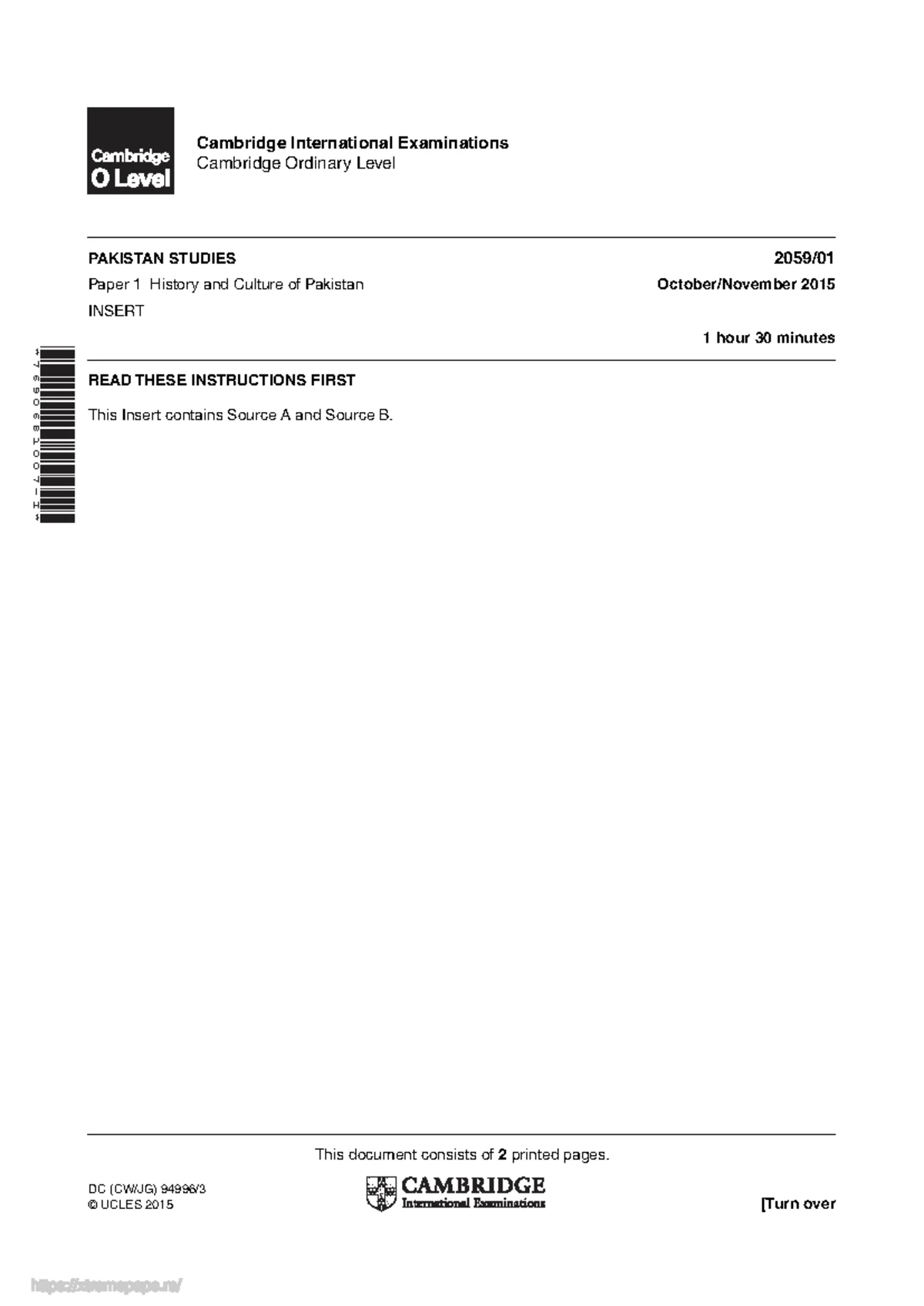 Cambridge O Level Islamiyat 2058 Syllabus for 2026-2027 - Studocu