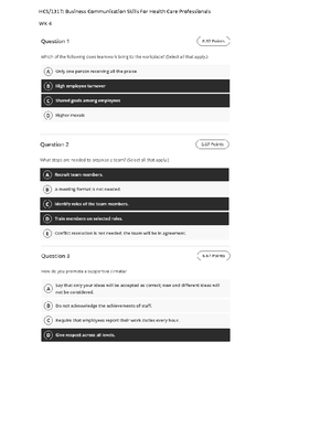 WEEK 3 BENCHMARK - Week 3 Summative Assessment: Managed Care Benchmark ...
