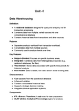 Data Mining And Warehousing - CS703B - RGPV - Studocu