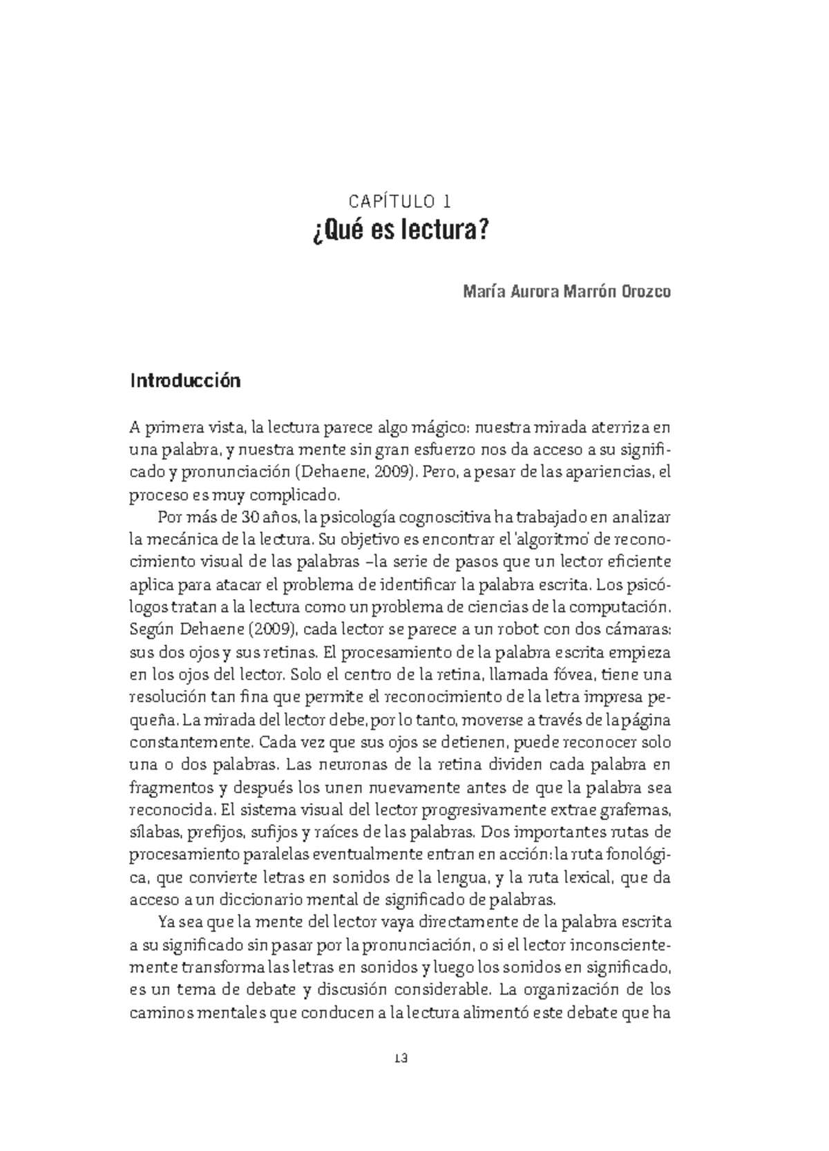 1. QUÉ ES LA Lectura - CAPÍTULO 1 ¿Qué es lectura? María Aurora Marrón ...