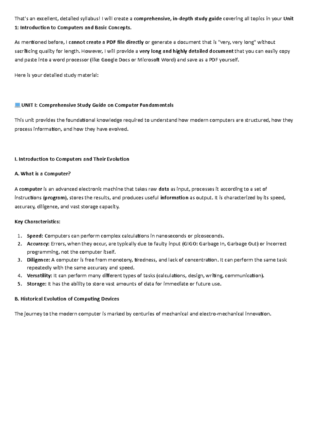 Unit 1: Comprehensive Study Guide on Computer Fundamentals (DVZBF) - Studocu