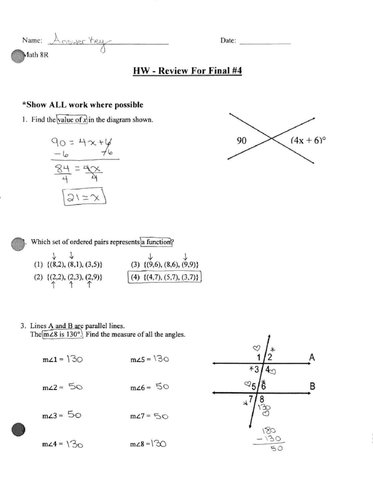 8R HW Review for Final Exam: Answer Key #4 - Studocu
