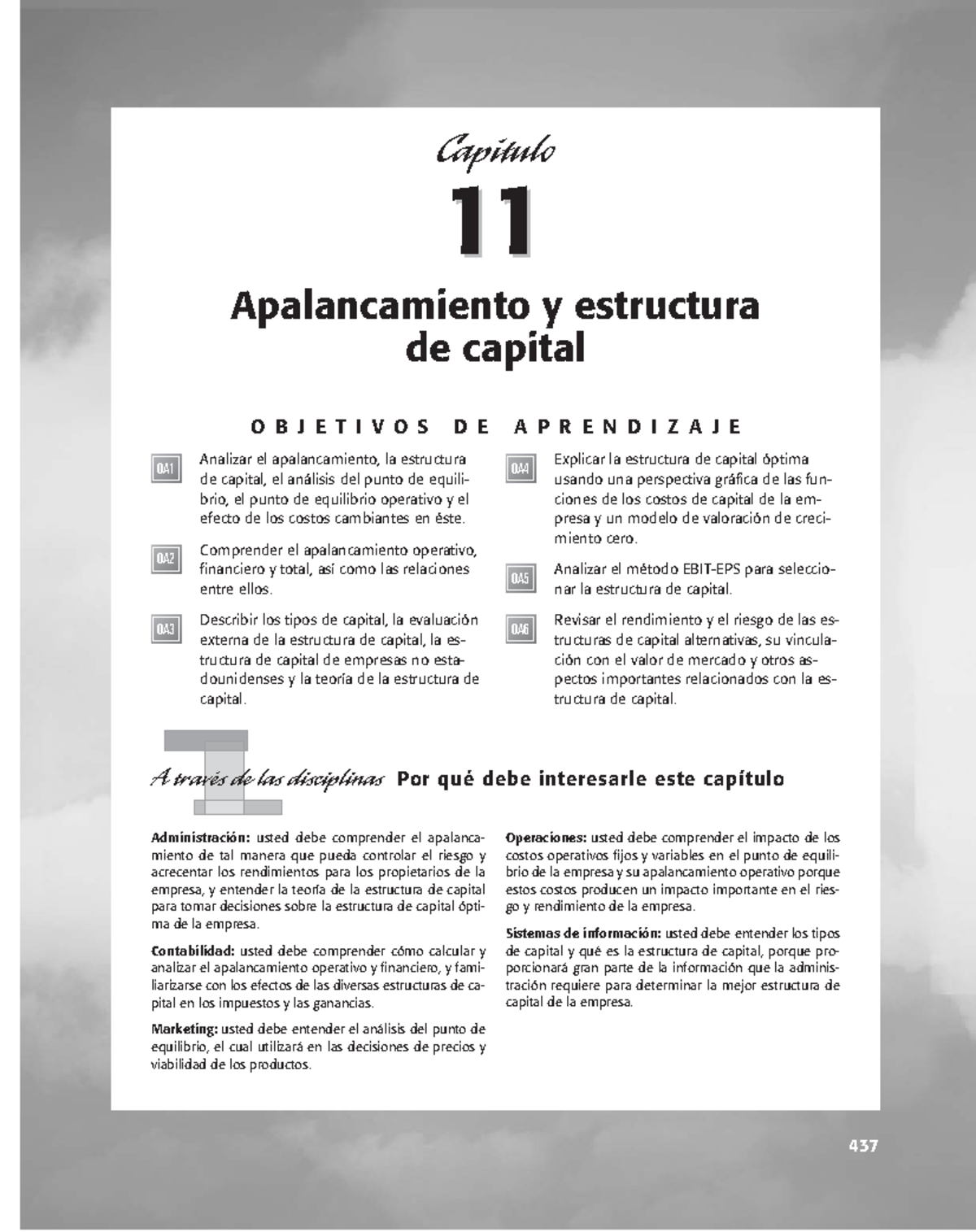Capítulo 11: Análisis de Apalancamiento y Estructura de Capital - Studocu