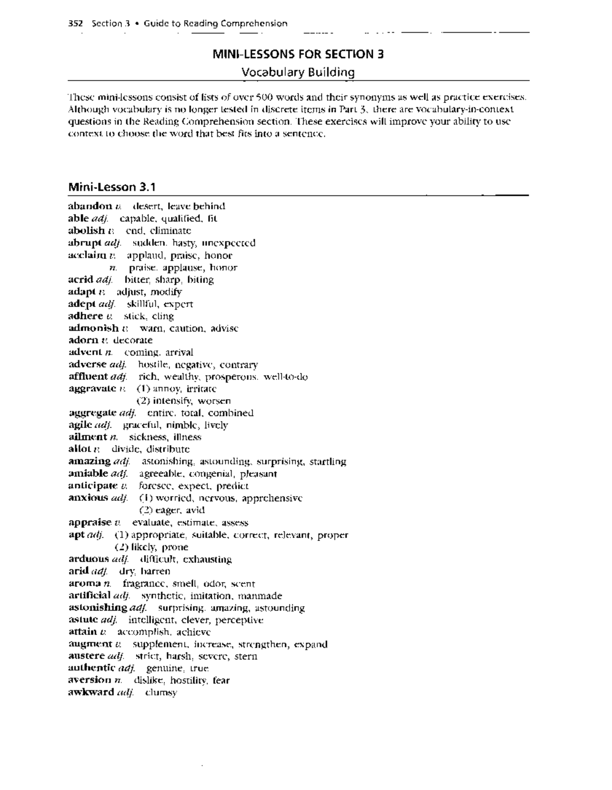 TOEFL Vocabulary Mini-Lessons for Building Language Skills - Studocu