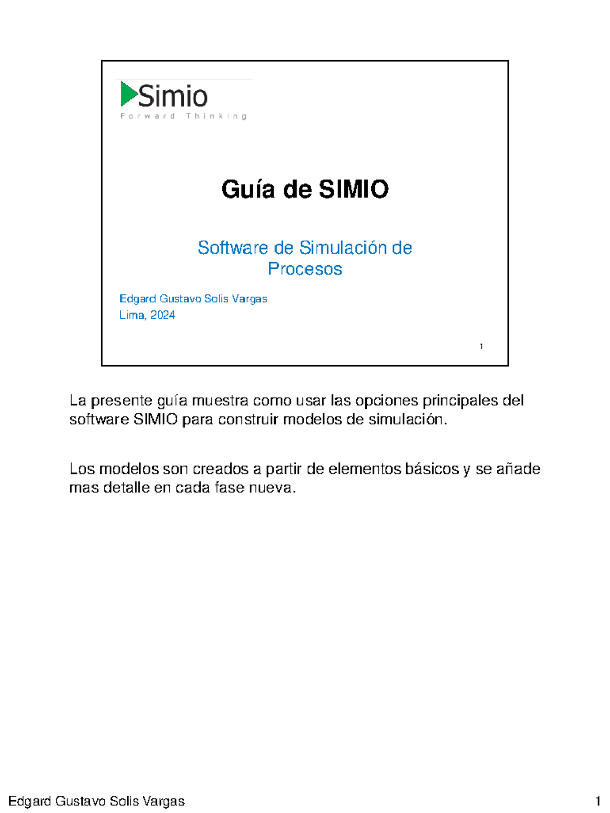 Guía Completa de Uso del Software SIMIO - 2024 - Studocu