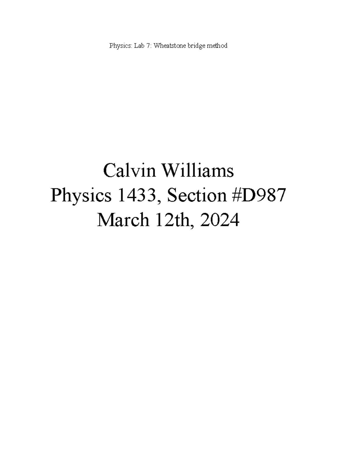 Lab 6 General Physics II Algebra Based lab 7 - Physics: Lab 7 ...