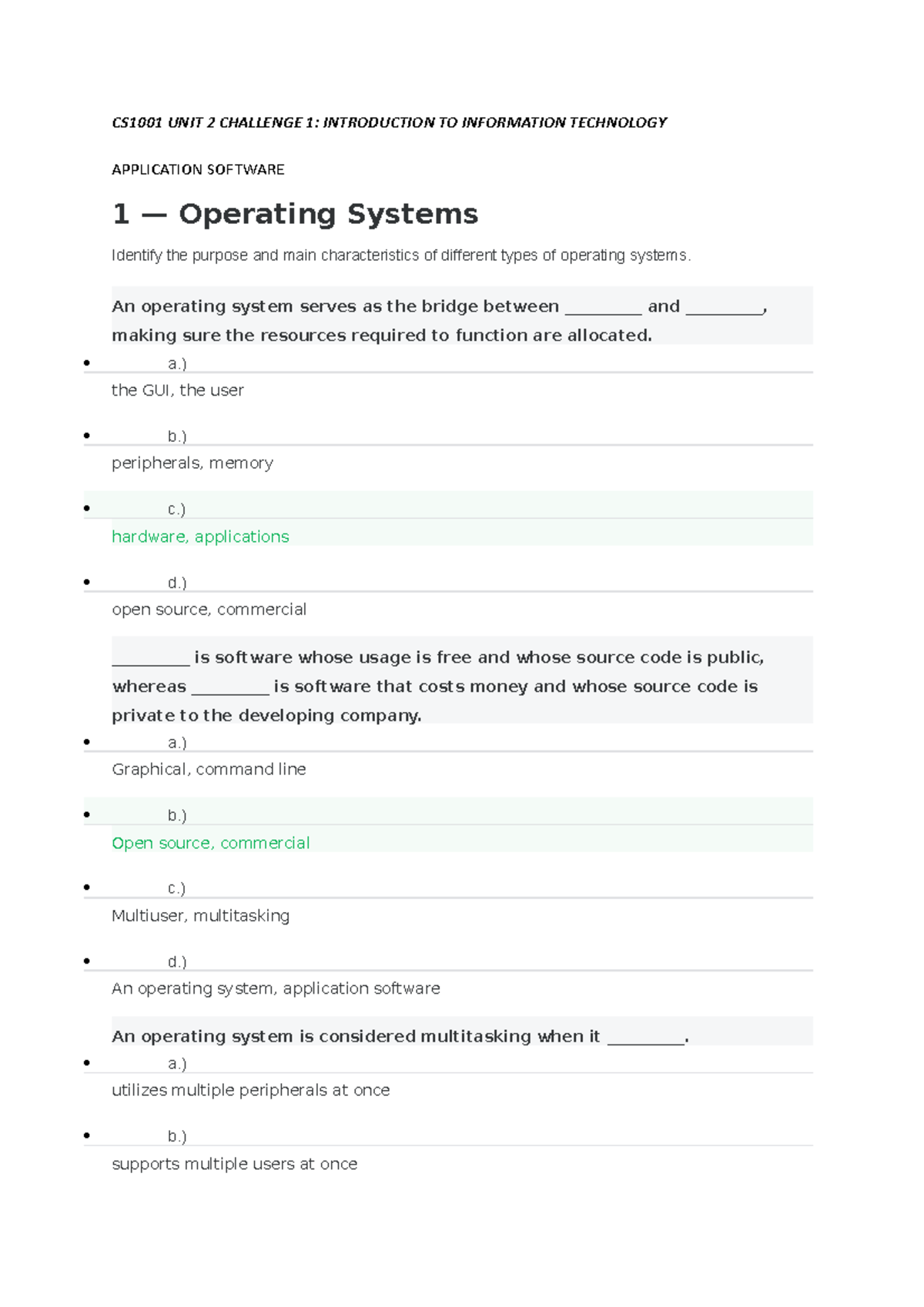 CS1001 UNIT 2 Challenge 1 - CS1001 UNIT 2 CHALLENGE 1: INTRODUCTION TO ...