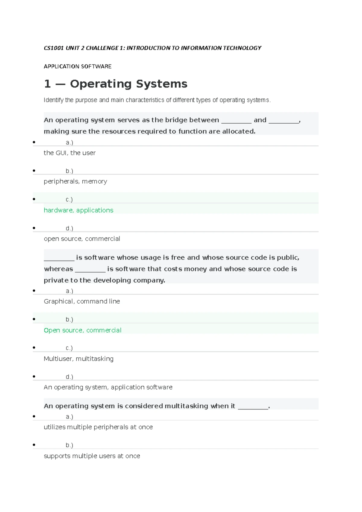 CS1001 UNIT 2 Challenge 2 - CS1001 UNIT 2 CHALLENGE 2: INTRODUCTION TO ...