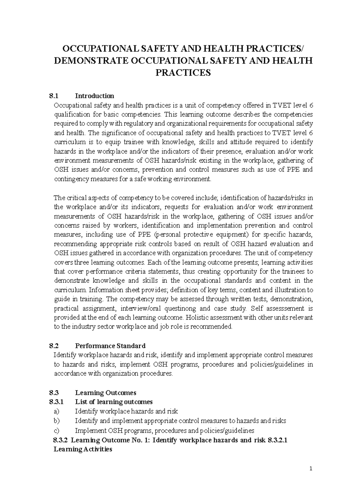 OCCUPATIONAL SAFETY AND HEALTH NOTES: TOPICS 1, 2, 3 (OSH 101) - Studocu
