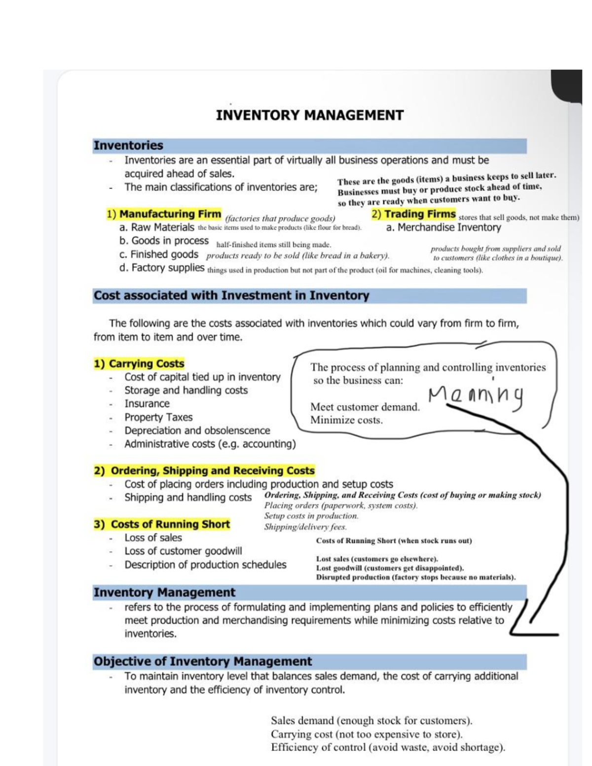 INVENTORY MANAGEMENT (IM 101): Key Concepts and Techniques - Studocu