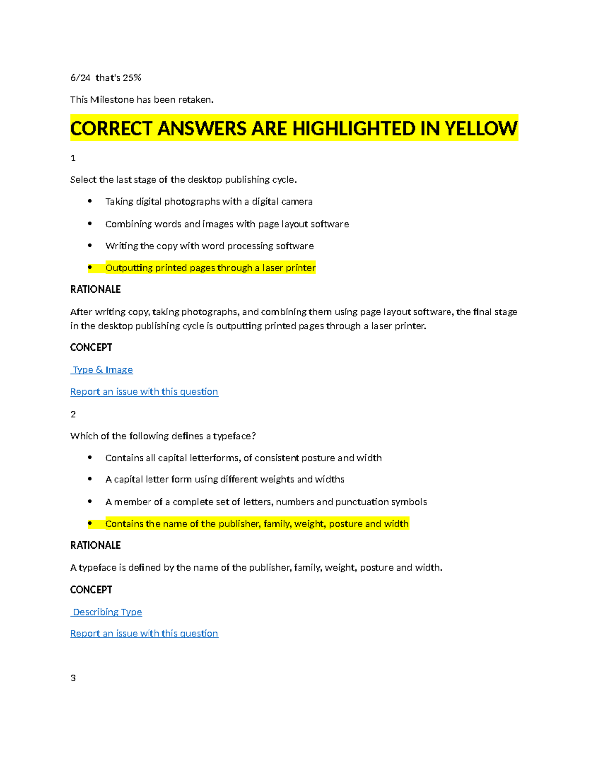 Visual Communications Milestone 2: Key Concepts and Answers Review ...