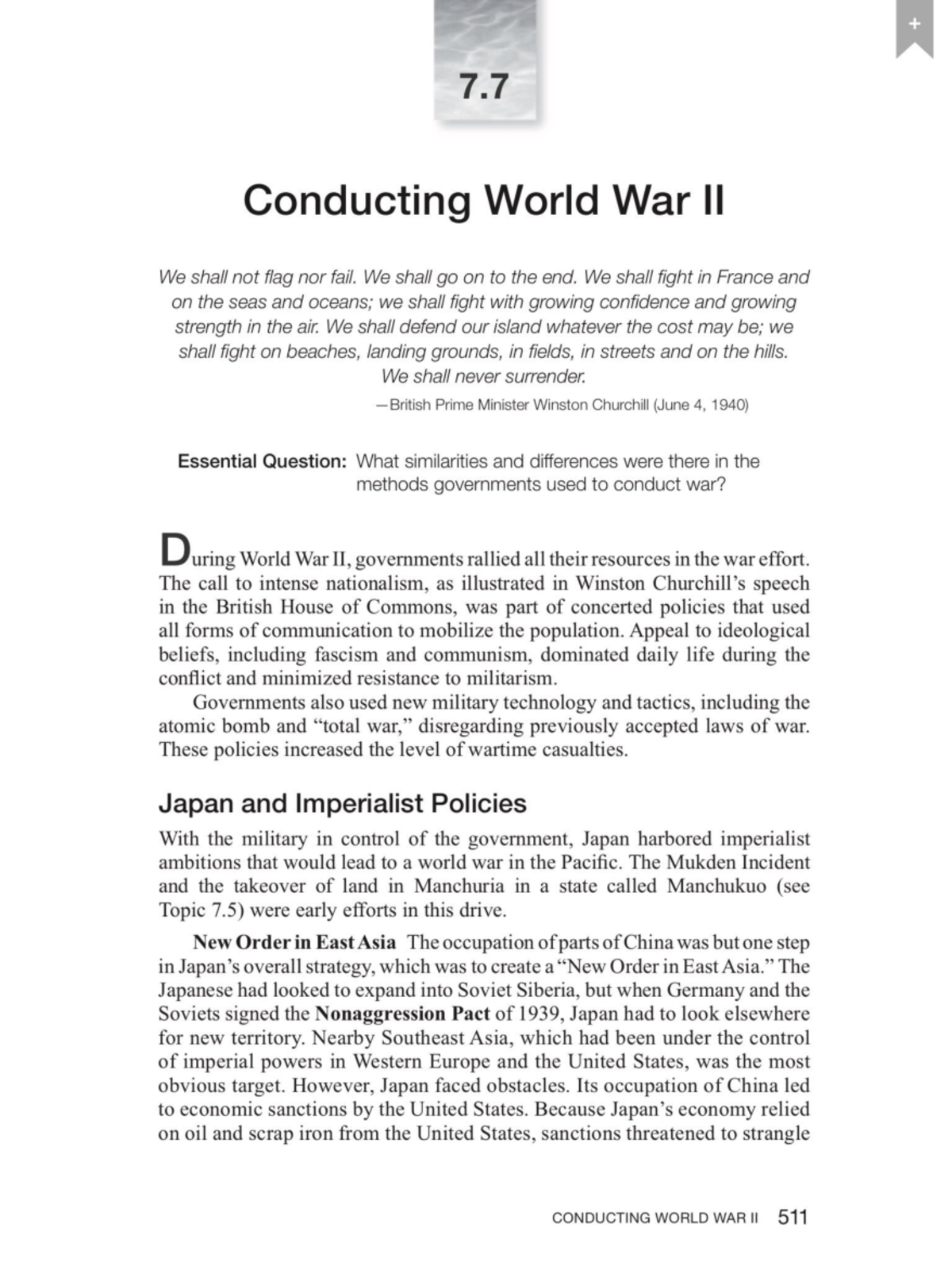 7.7 Conducting World War II: Strategies, Battles, and Home Fronts - Studocu