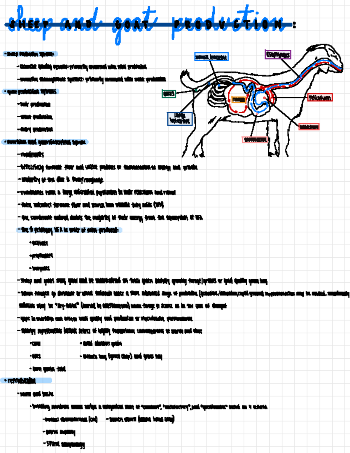 Study Notes on Sheep and Goat Production Systems (AGRI 101) - Studocu