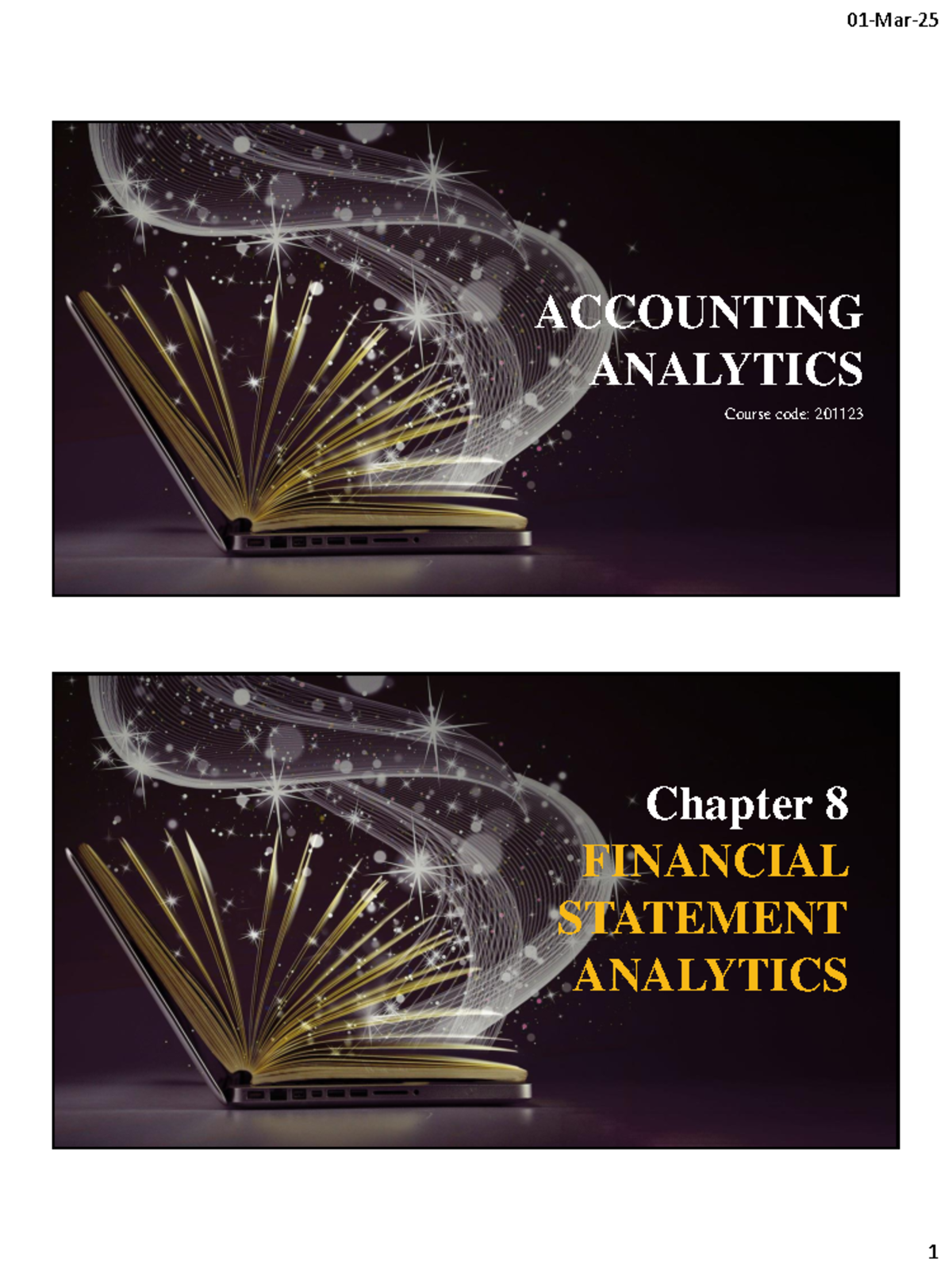 C8 Financial Statement Analytics: Key Ratios and Visual Tools - Studocu