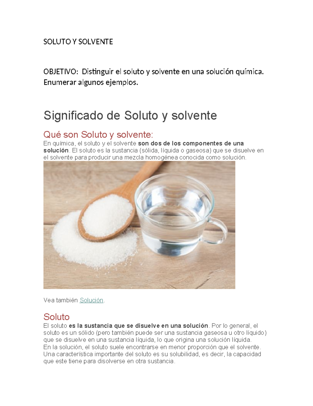 Química: Diferenciando entre Soluto y Solvente en Soluciones - Studocu