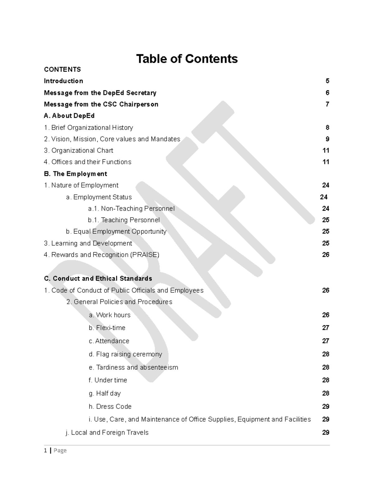 DepEd Employee Manual Draft (as of October 26, 2021) - Studocu