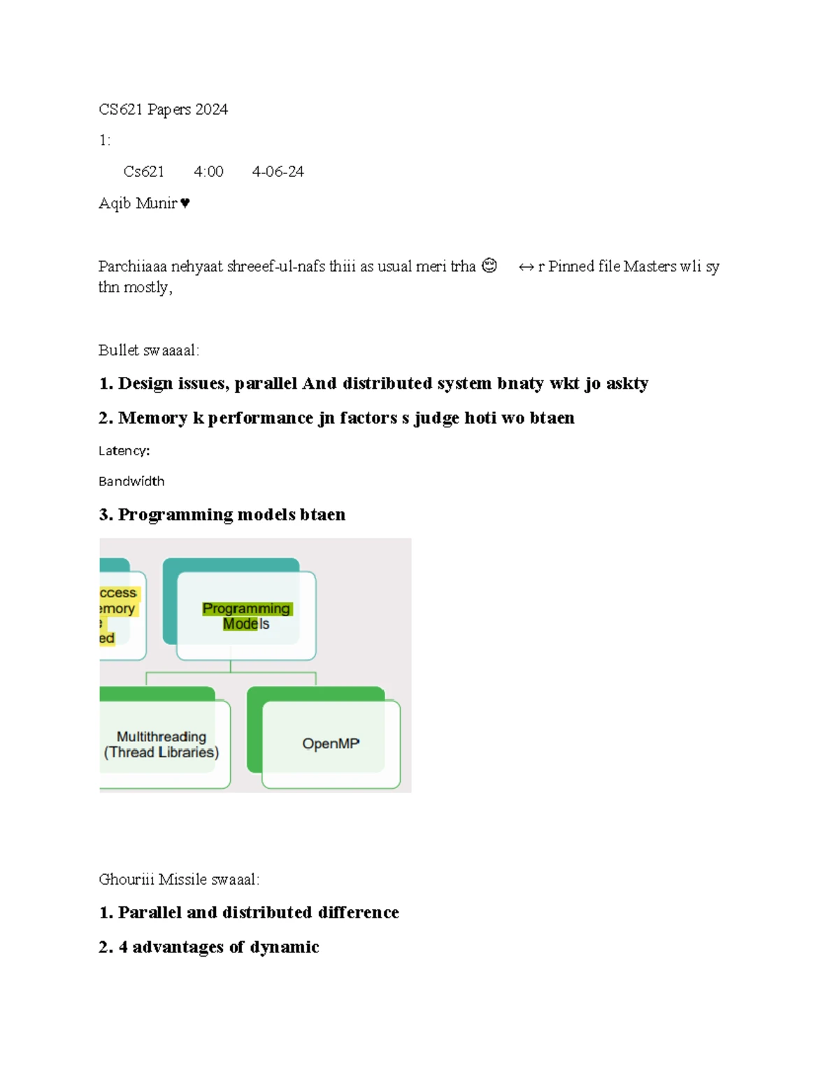 CS621 Handouts Complete - CS621 Parallel and Distributed Computing About The Course Topic 1 ...